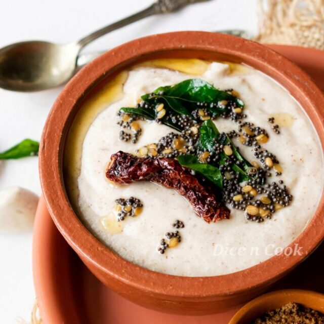 Easy Jackfruit Seed Coconut Chutney - Dice n Cook