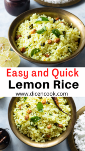 Chitranna (Lemon rice) - Dice n Cook